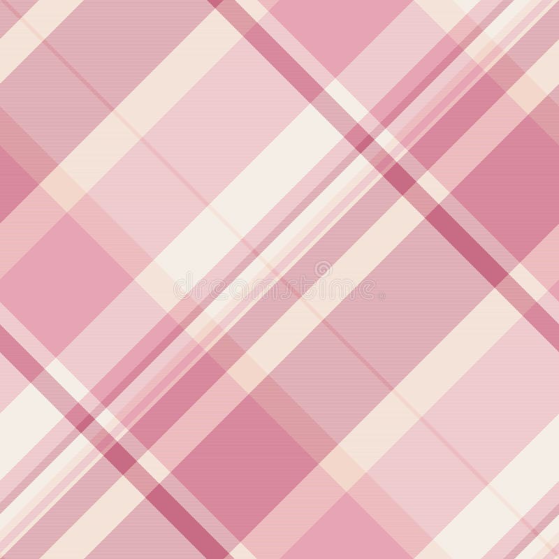 Elegant Pink and Cream Diagonal Plaid Pattern. Perfect for Textile ...