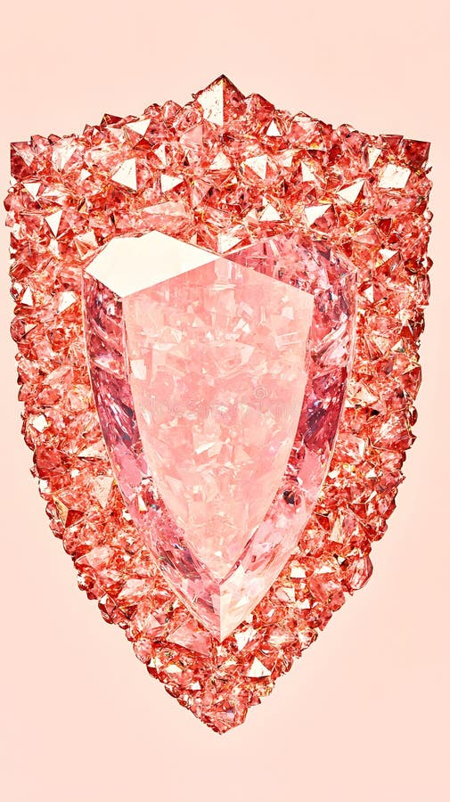 Elegant Pink Crystal Shield Design Stock Illustrations – 7 Elegant Pink ...