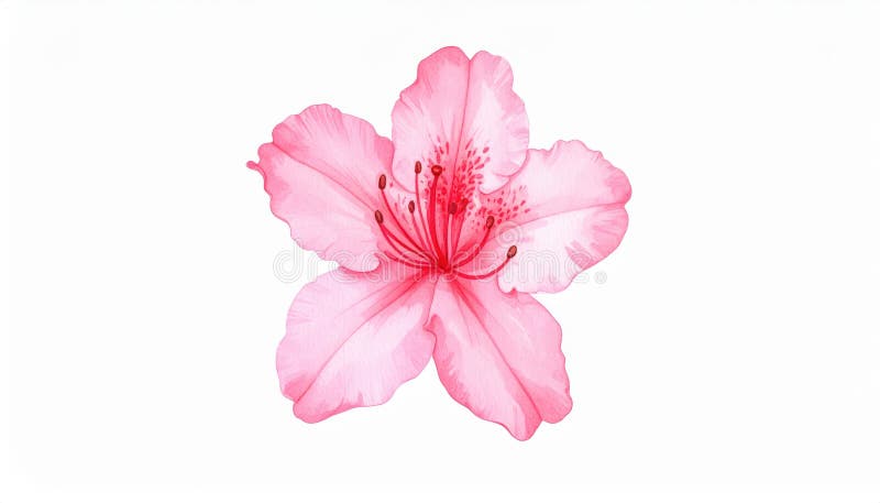 Elegant Pink Flower on White Background, a Study in Simplicity and ...
