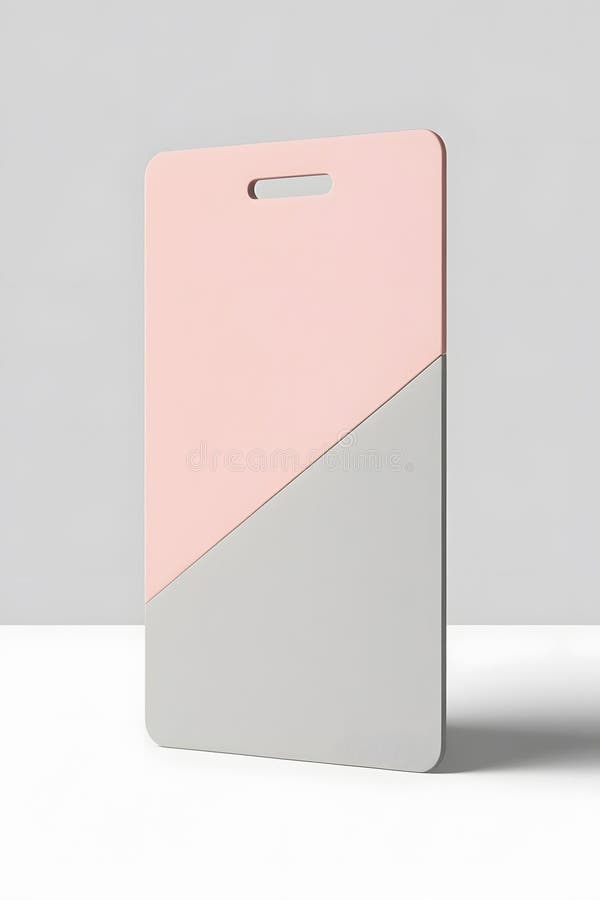 Elegant Pink and Gray Minimalist Design Rectangular Tag or Label with ...