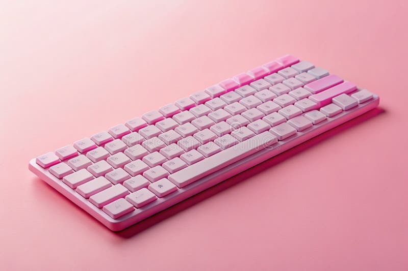 Elegant Pink Keyboard a Minimalist Workspace Accessory for a Stylish ...