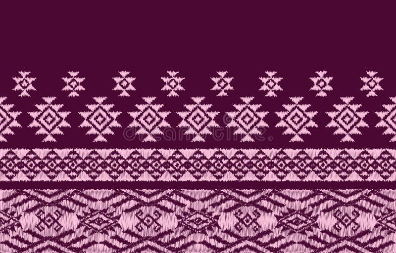 Elegant Pink and Maroon Ethnic Textile Pattern Design Seamless Repeat ...