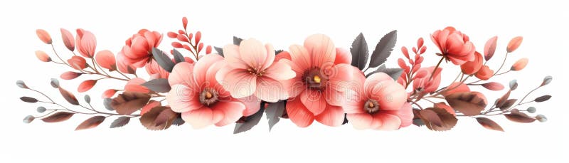 Elegant Pink and Red Floral Arrangement Stock Illustration ...