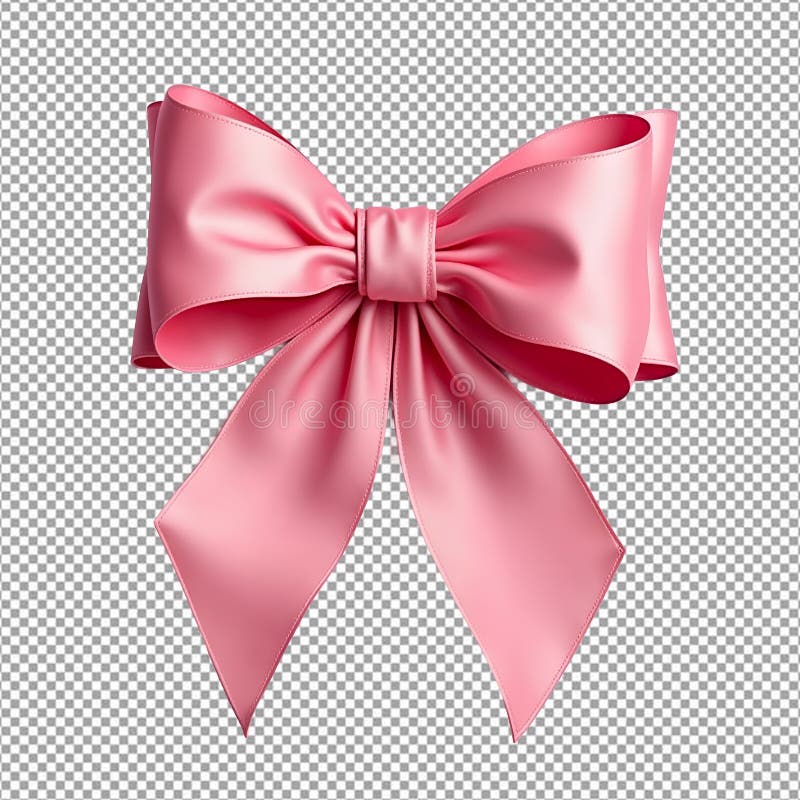 Elegant Pink Satin Bow with Shiny Texture and Light Reflections Stock ...