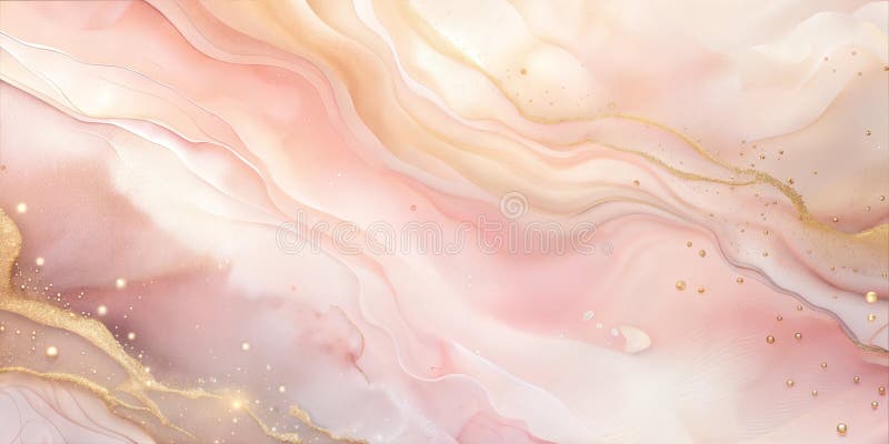 Elegant Pink Stone Imitation with Golden Patterns and Smooth Texture ...