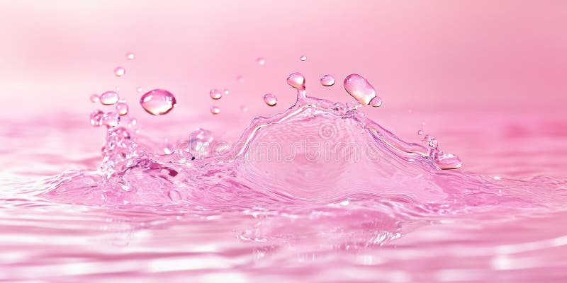 An Elegant Pink Water Splash Image Featuring Ample Copy Space for Text ...