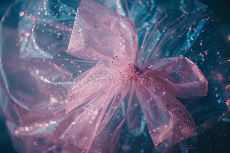 The Elegant Pink Wrapping Material Features Sparkling Glitter, Creating ...