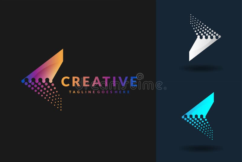 Elegant Pixel Arrow Logo Template,Technology Logo Designs Template ...