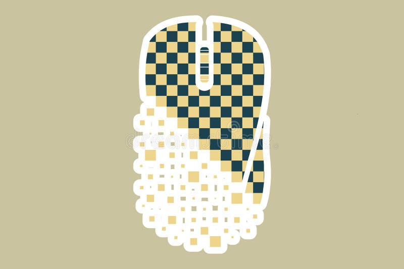 Elegant Pixel Computer Mouse Logo Template, Scroll Down Sign. Stock ...