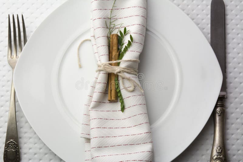 Elegant Place Setting White and Gold Stock Photo - Image of formal ...