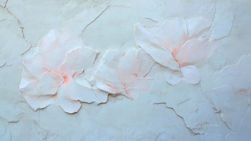 Elegant Plaster Wall Texture with Artistic Floral Elements for Interior ...