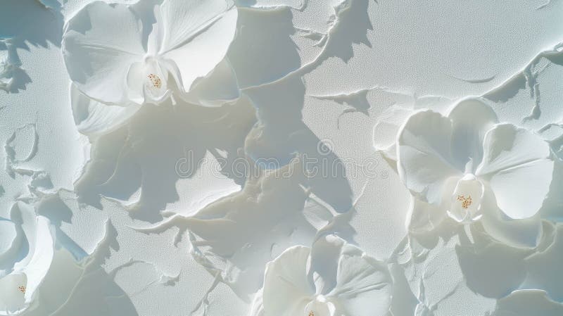 Elegant Plaster Wall Texture with Embossed Orchid Floral Patterns for ...