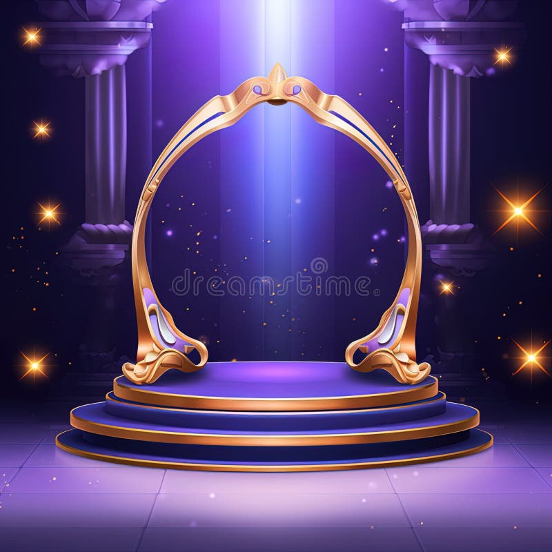 Elegant Podium with Light Effect for Showcase. Stock Illustration ...