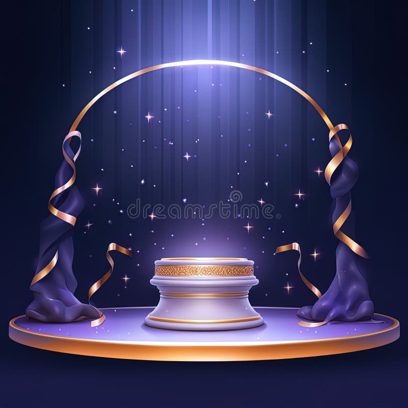 Elegant Podium with Light Effect for Showcase. Stock Illustration ...