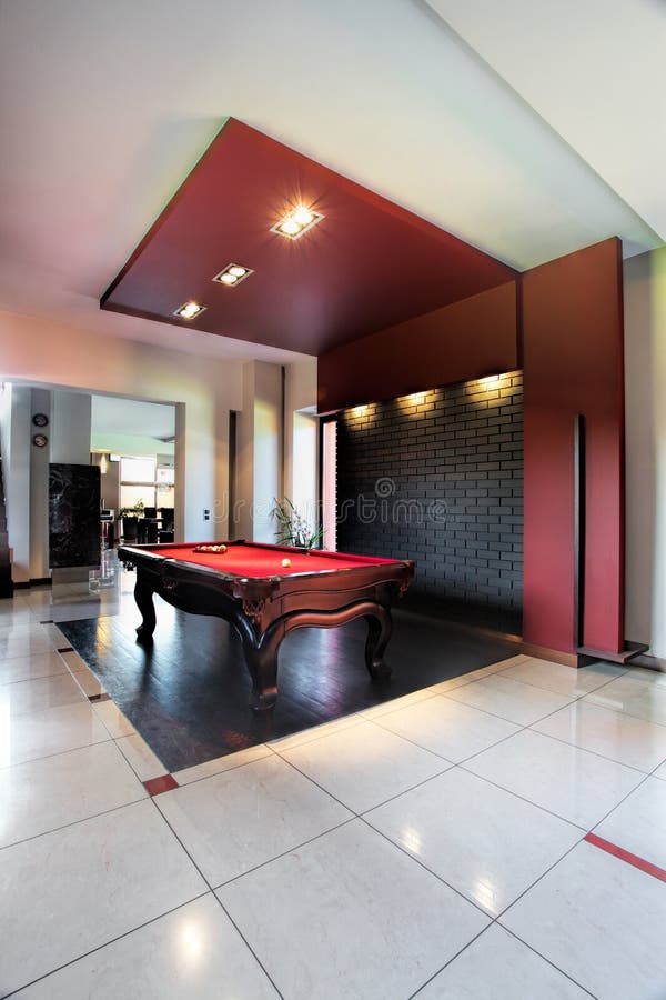 Elegant pool hall stock photo. Image of light, luxury - 36480488