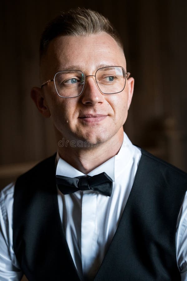 Elegant Portrait of a Gentleman in Formal Attire with Thoughtful ...