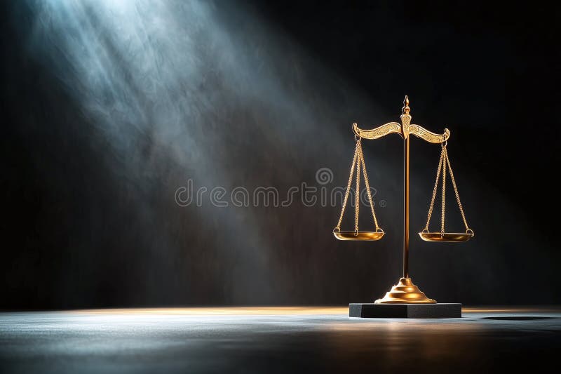 Elegant Portrayal of a Balanced Scale Symbolizing Justice and Truth in ...