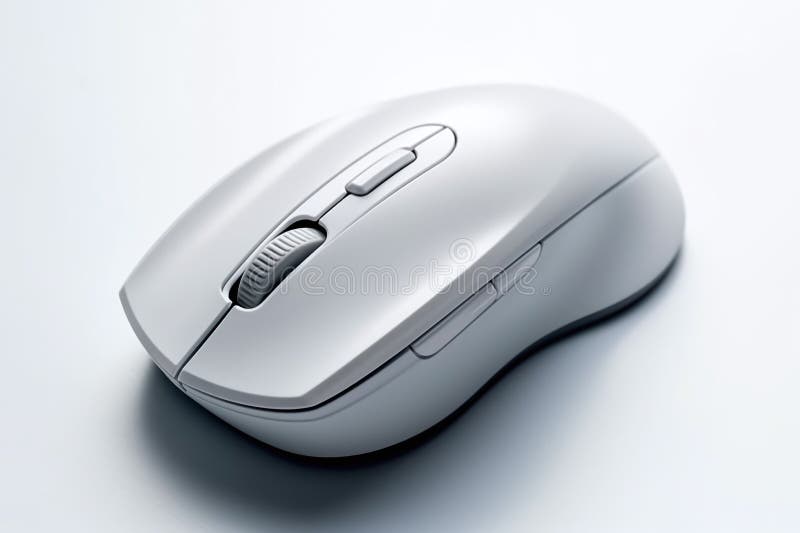Elegant Precision: White Computer Mouse on Transparent Background ...