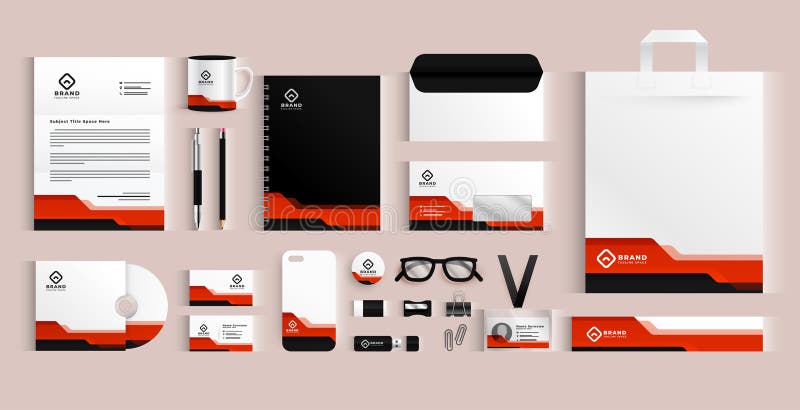 Elegant Professional Office Stationery Template in Collection Stock ...