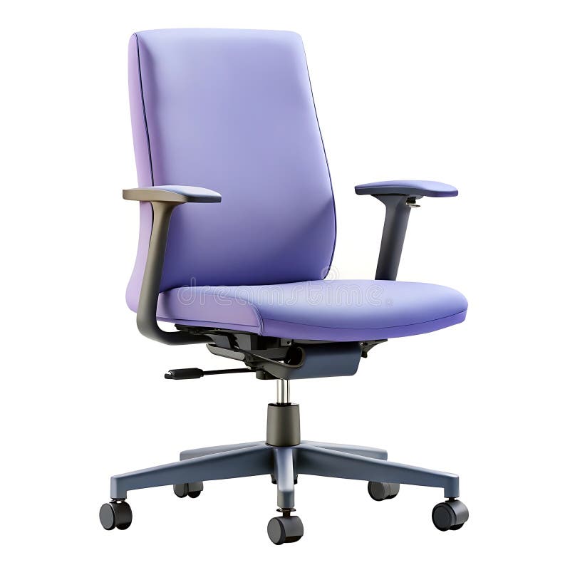 Elegant Purple Adjustable Office Chair with Ergonomic Features Stock ...