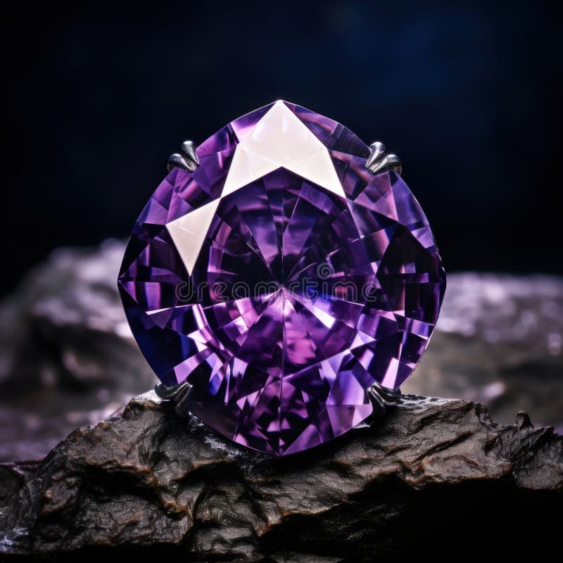 This Elegant Purple Amethyst Gemstone Features a Stunning Teardrop Cut ...