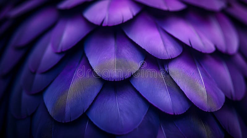 Elegant Purple Feather Pattern Wallpaper with Textures in Dark ...