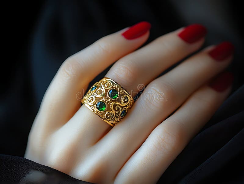 Elegant Purple Gem Ring with Diamond Accents Stock Illustration ...