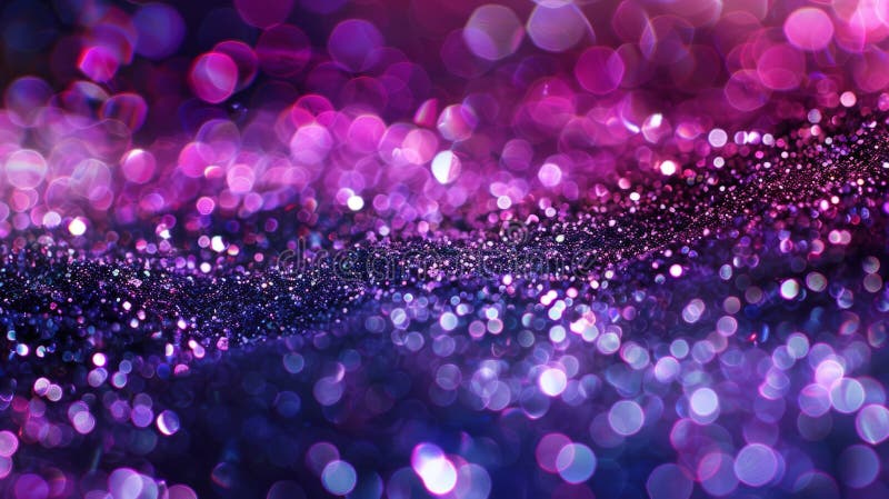 Elegant Purple Glitter Bokeh Background, Sparkly Texture, Magic Light Effect Stock Illustration ...