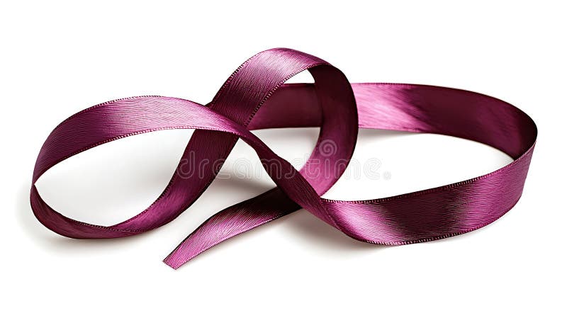 Elegant Purple Ribbon Isolated on White Background Decorative Gift ...
