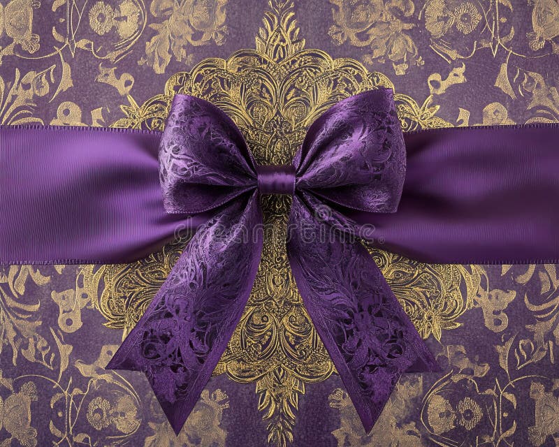 Elegant Purple Satin and Copper Postcard Background Stock Illustration ...