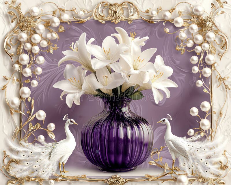 Elegant Purple Satin and Platinum Postcard Background Stock ...