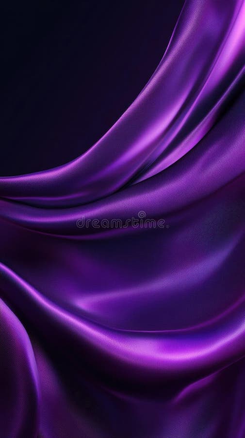 Elegant Purple Silk Fabric Draped Background Stock Illustration ...