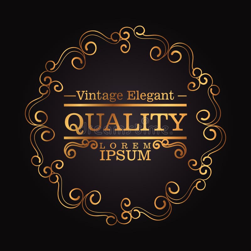 Elegant Quality Frame Design Stock Illustration - Illustration of ...