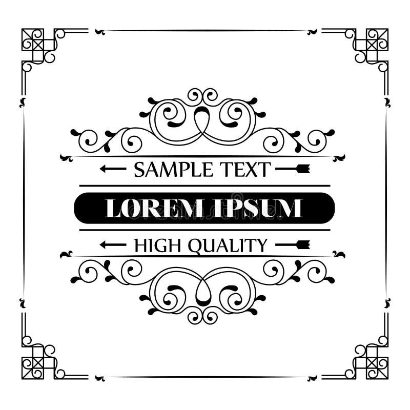 Elegant Quality Frame Design Stock Illustration - Illustration of ...