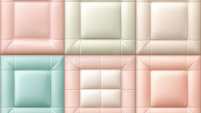 Elegant Quilted Panels Create a Cozy Textured Background with Pastel ...