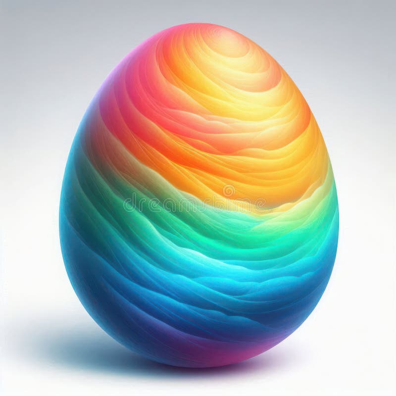Elegant Rainbow-Tinted Egg stock illustration. Illustration of ...