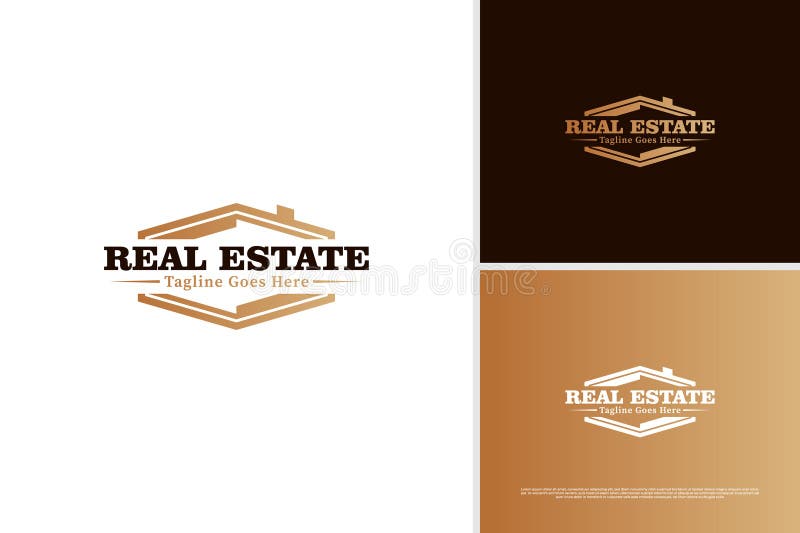 Elegant Real Estate Logo Architecture and Nature Elements Stock Vector ...