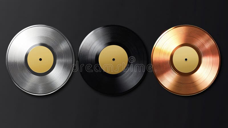 Elegant Realistic Vinyl Record Designs Stock Illustrations – 5 Elegant ...