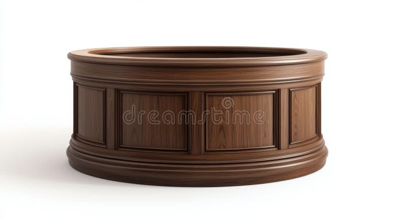 An Elegant Reception Desk Made of Wood, Designed in a Classic Style for ...