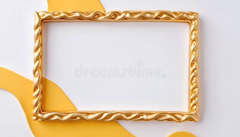 This Elegant Rectangular Frame Features a Textured Design and an Empty ...