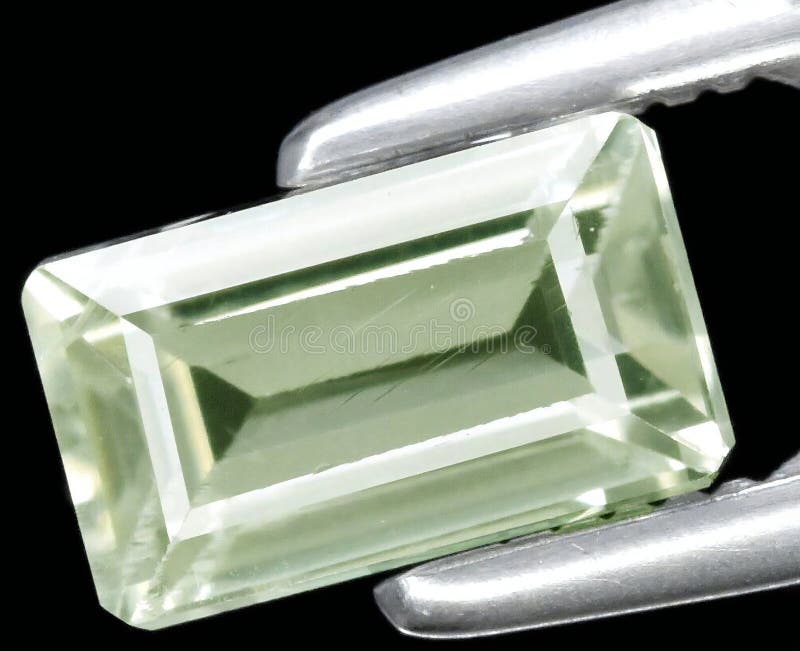 Elegant Rectangular Green Gemstone Cut with Precision in Pristine ...