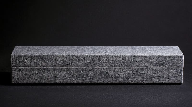 Elegant Rectangular Grey Box Design with Sharp Details and Soft Shadows ...