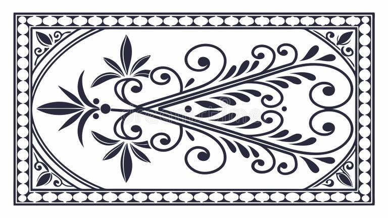 Elegant Rectangular Ornate Floral Border Design. Vector Design ...