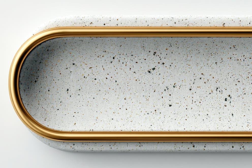 Elegant Rectangular Serving Tray with Speckled Texture and Gold Trim ...