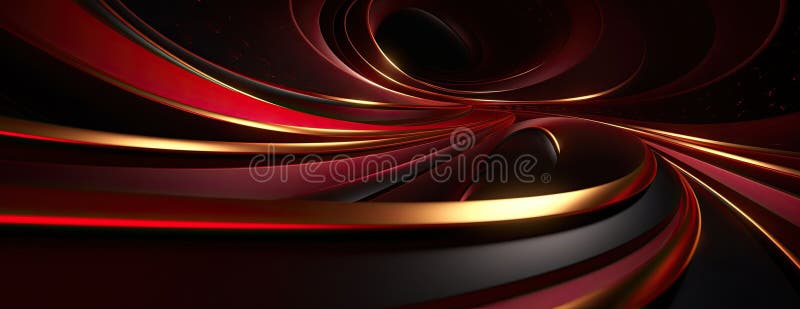 Elegant Red Banner Element. Generative AI Stock Illustration ...