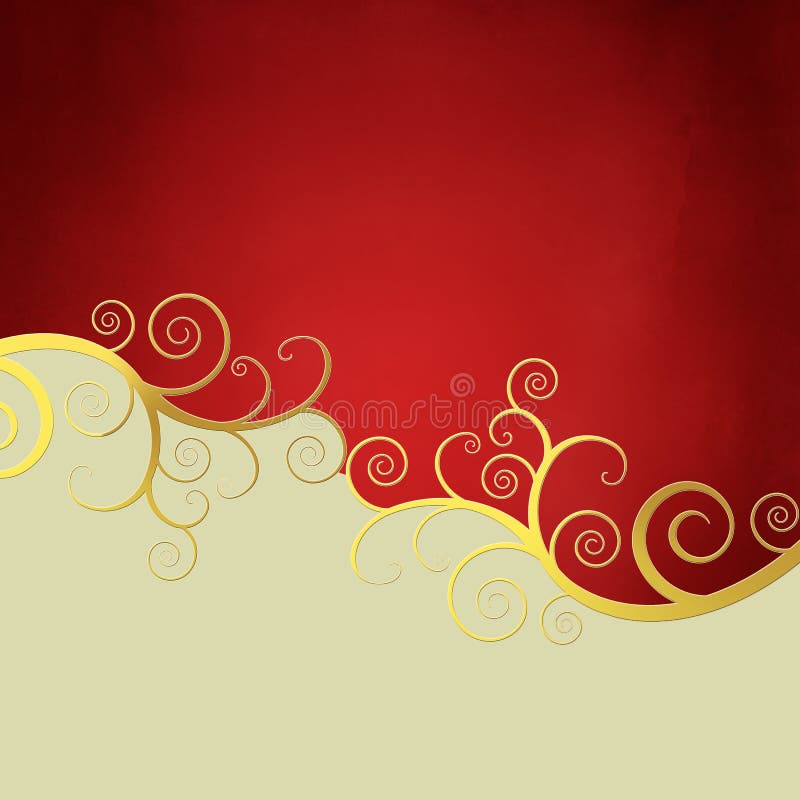 Elegant Red and Beige Background Stock Illustration - Illustration of ...