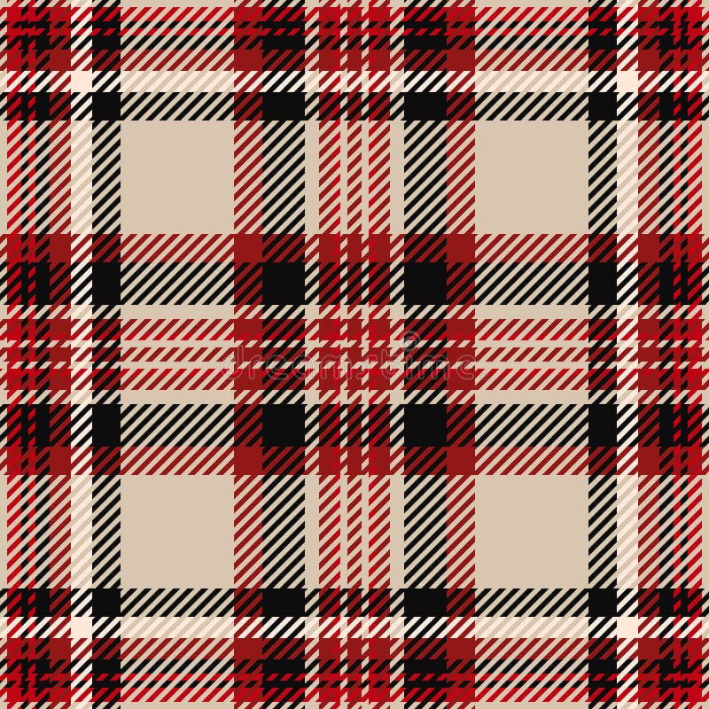 Elegant Red, Black, and Beige Plaid Pattern. Perfect for Textile Design ...