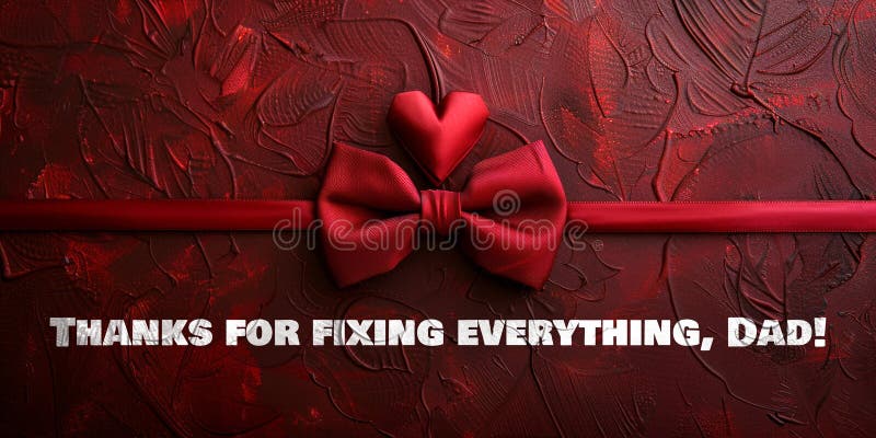 Elegant Red Bowtie on Textured Background with Father S Day Greeting ...