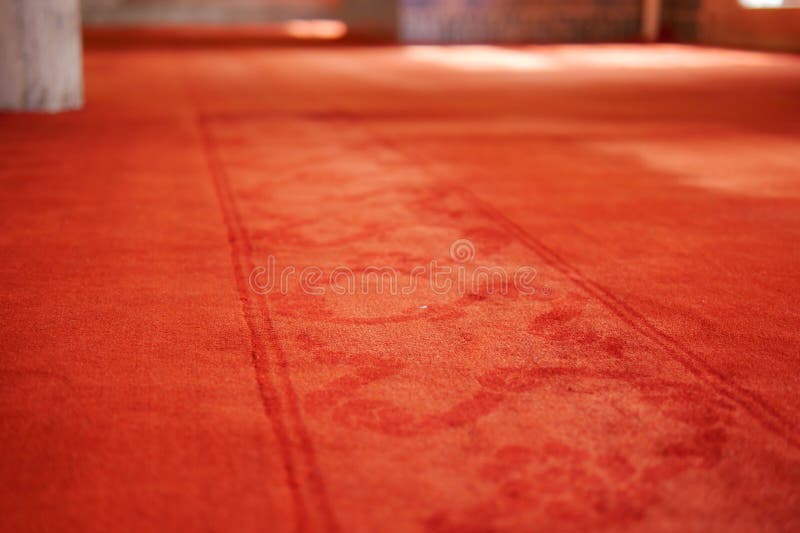 An Elegant Red Carpet Featuring Subtle Patterns Set in a Modern ...