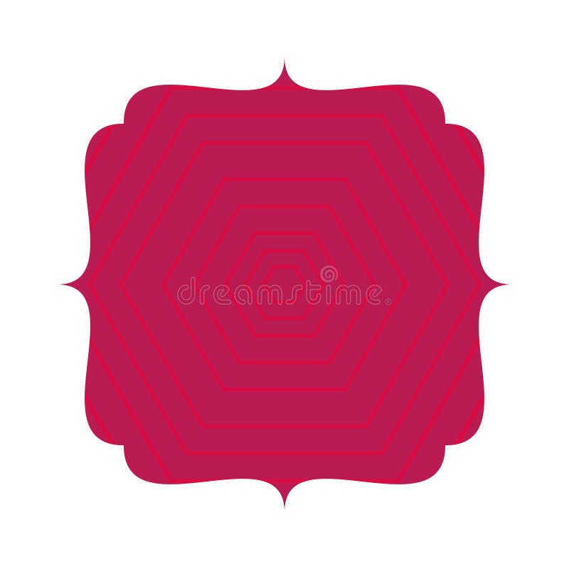 Elegant Red Color Frame Icon Stock Vector - Illustration of design ...